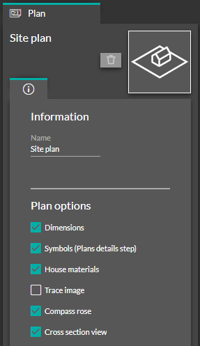 Add and customize a site plan