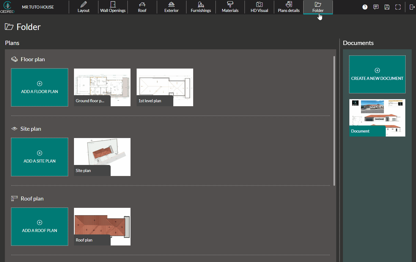 Add and customize a site plan