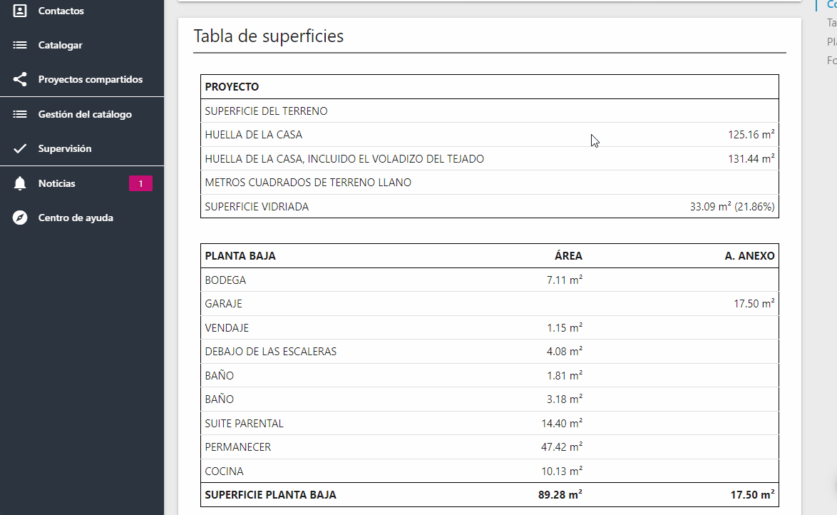Descargar los documentos de Cedreo