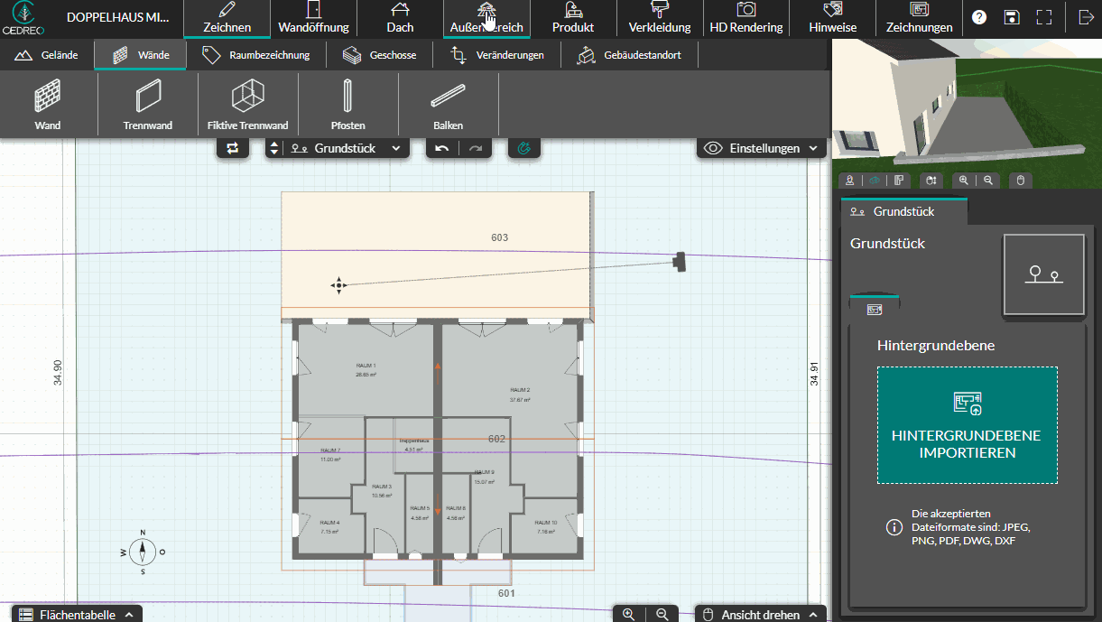 Stützmauer und Böschung erstellen