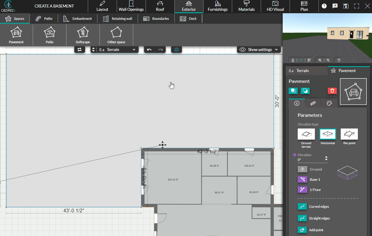 Create a semi-underground garage [terrain module]