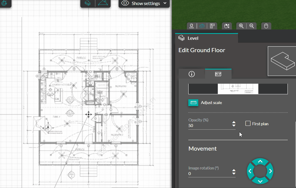 Import a floor plan