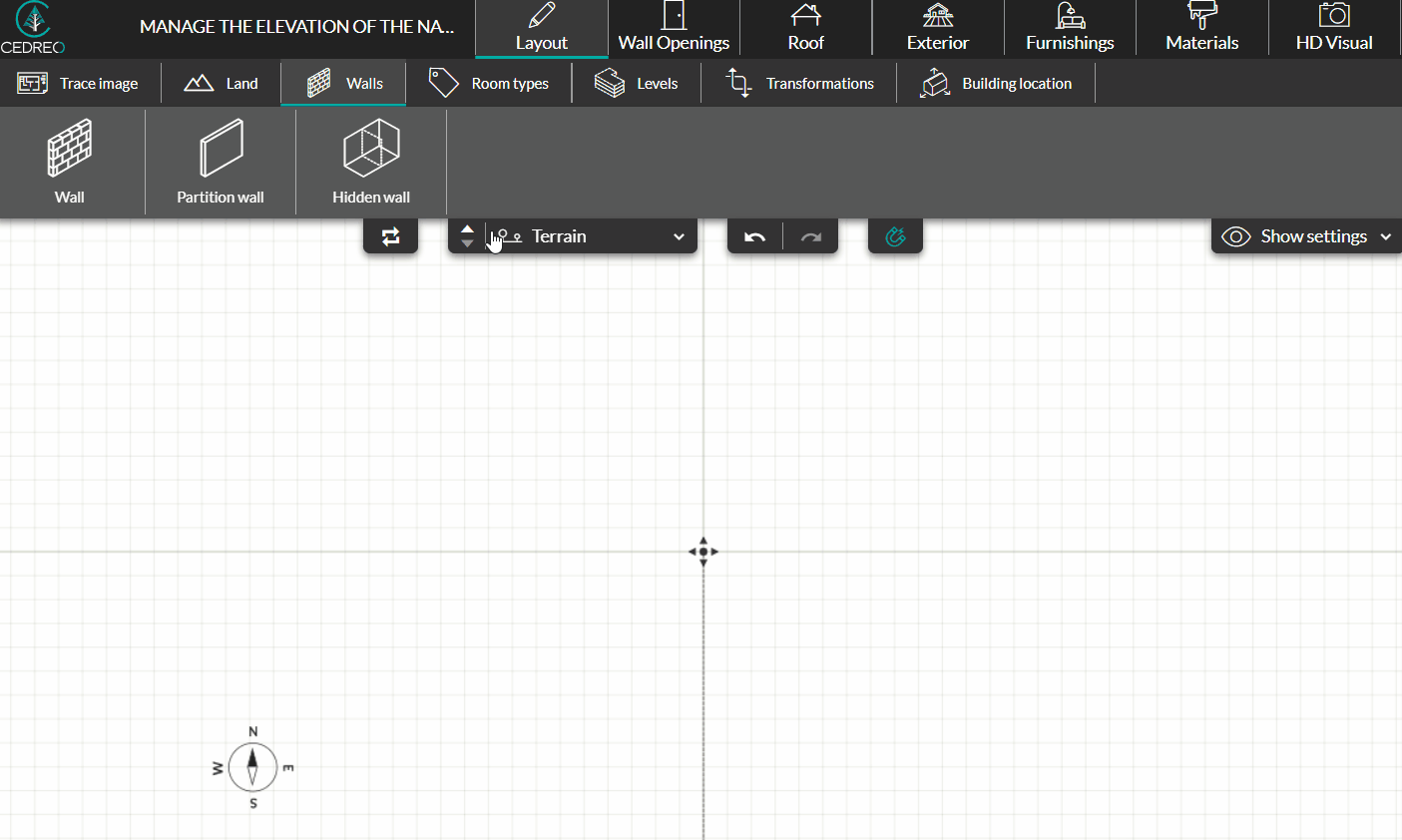 Manage the elevation of natural ground