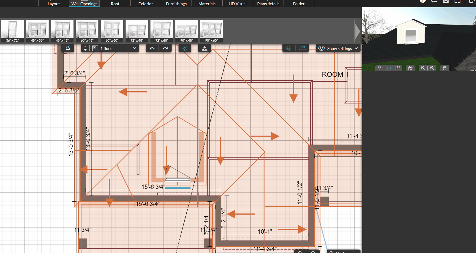 Insert dormers and wall dormers