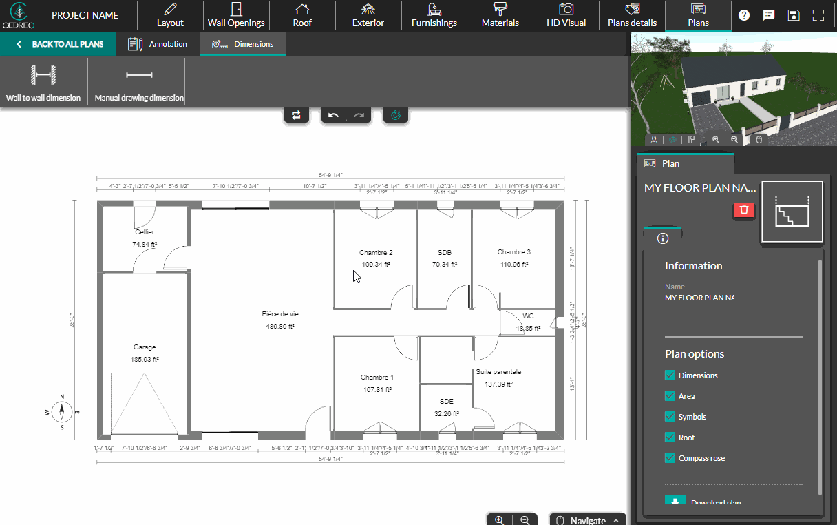 Add and customize a floor plan