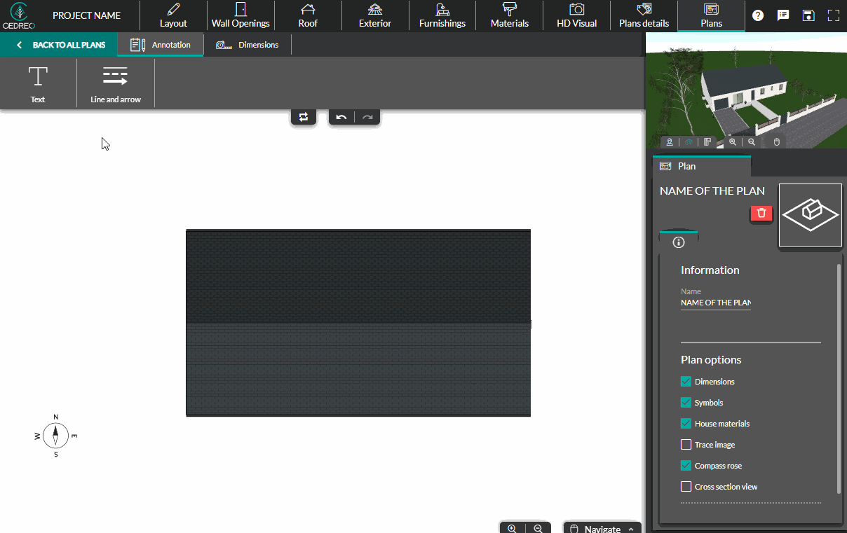 Add and customize a site plan